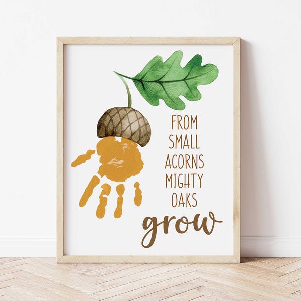 Acorn Handprint - Etsy