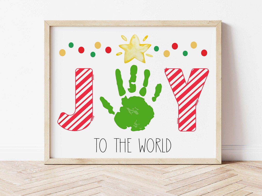 Christmas Handprint Craft - Joy Handprint Craft - Christmas Handprint ...