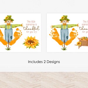 Autumn Footprint Craft - Scarecrow Footprint Craft - Thanksgiving Craft ...