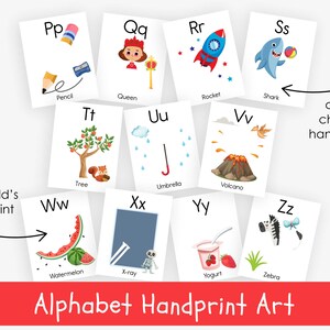 Alphabet Handprint Craft - Handprint Alphabet Book - Handprint Memory ...