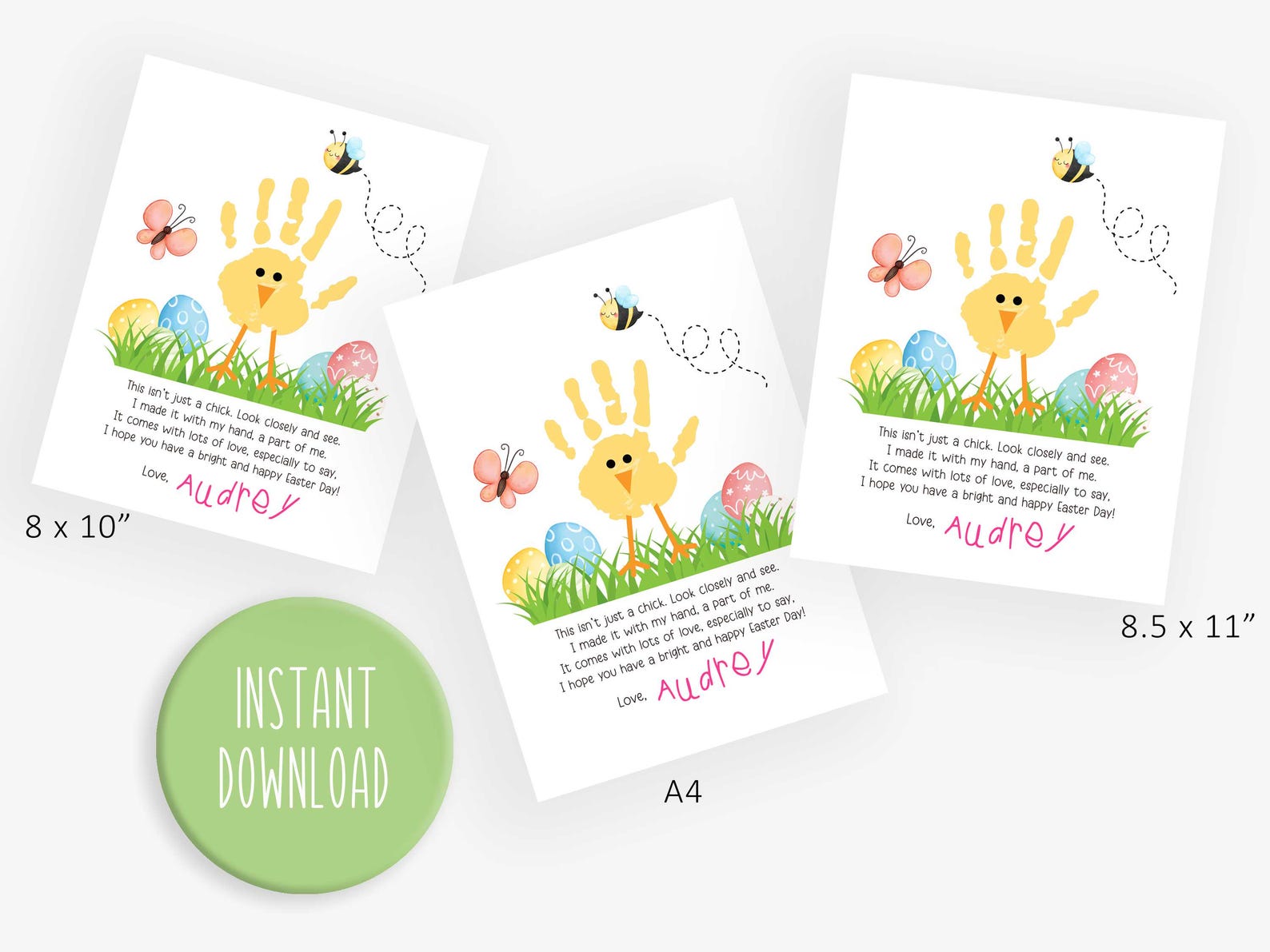 Easter Handprint Craft - Easter Chick Handprint - Easter Handprint ...