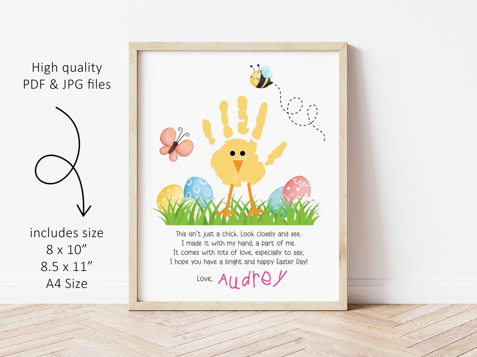 Easter Handprint Craft - Easter Chick Handprint - Easter Handprint ...