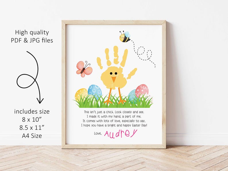 Easter Handprint Craft - Easter Chick Handprint - Easter Handprint ...