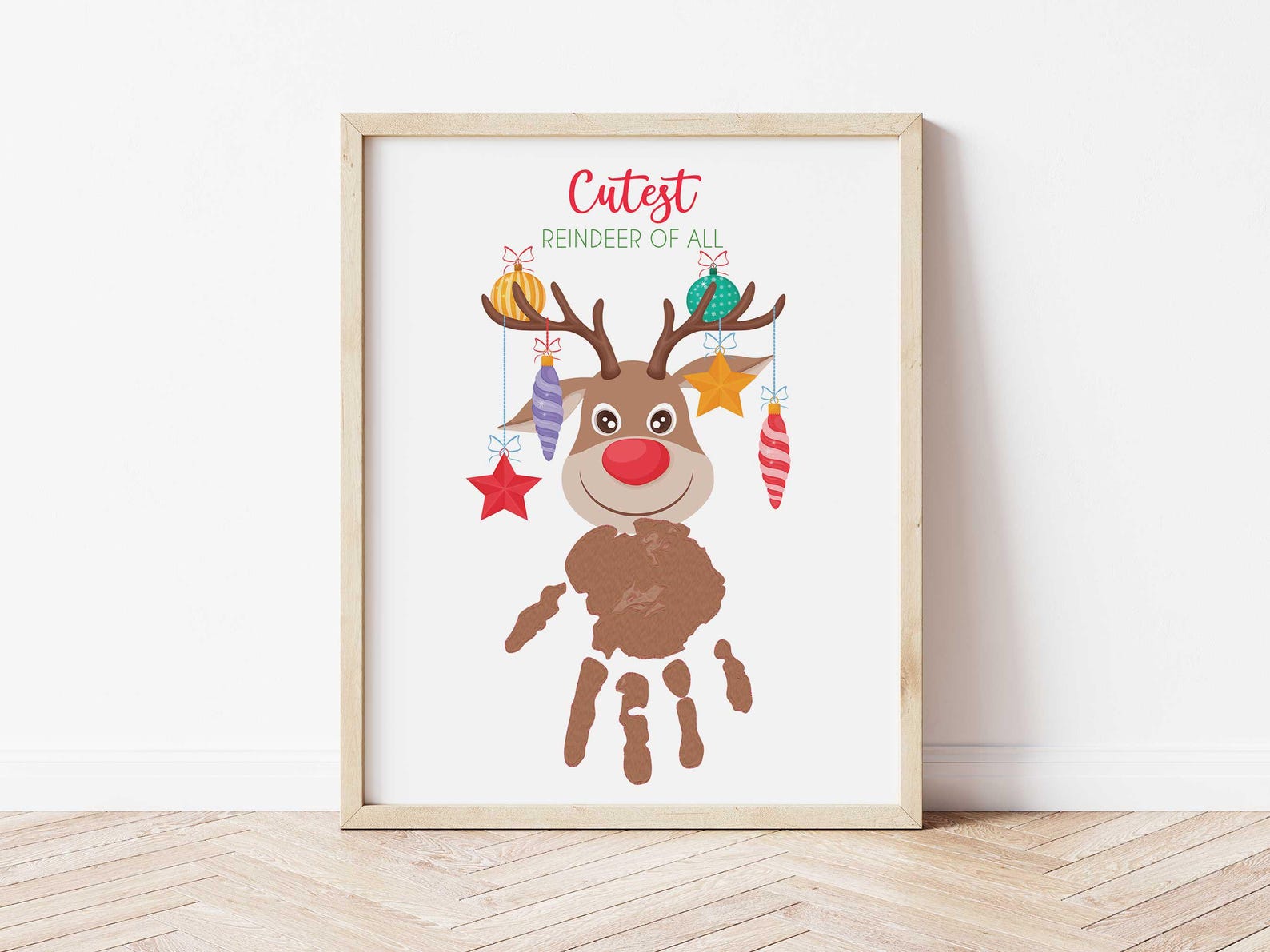 Christmas Handprint Craft - Reindeer Handprint Craft - Reindeer ...