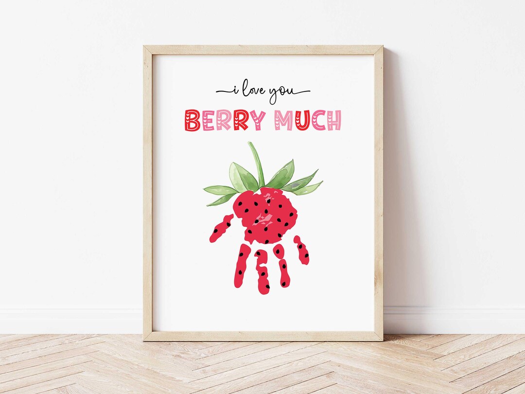 Mother's Day Handprint - Father's Day Handprint - Strawberry Handprint ...