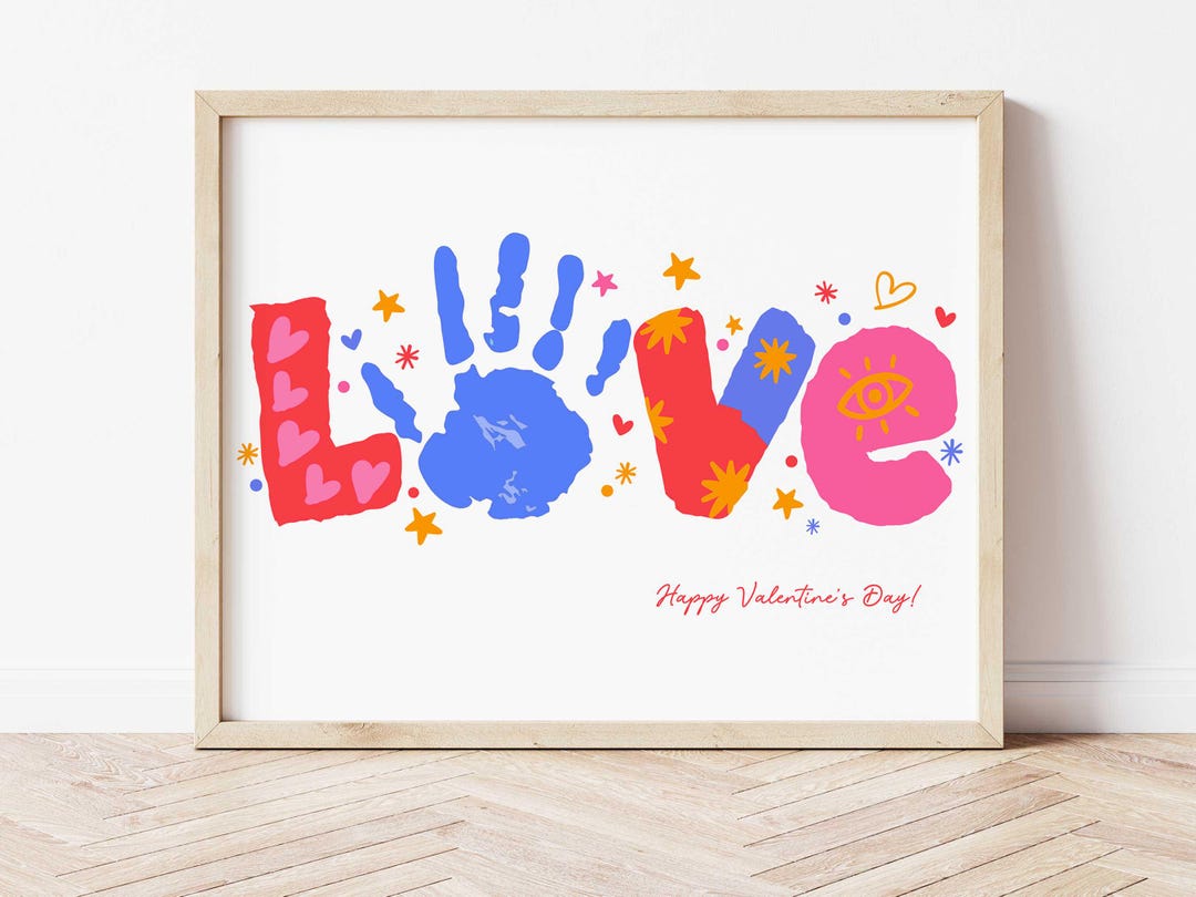 Valentine's Day Handprint - Valentine Handprint - Valentine's Day Craft ...