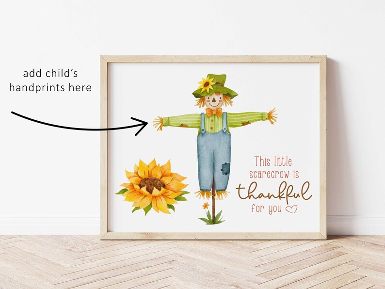 Autumn Handprint Craft - Scarecrow Handprint Craft - Thanksgiving Craft ...