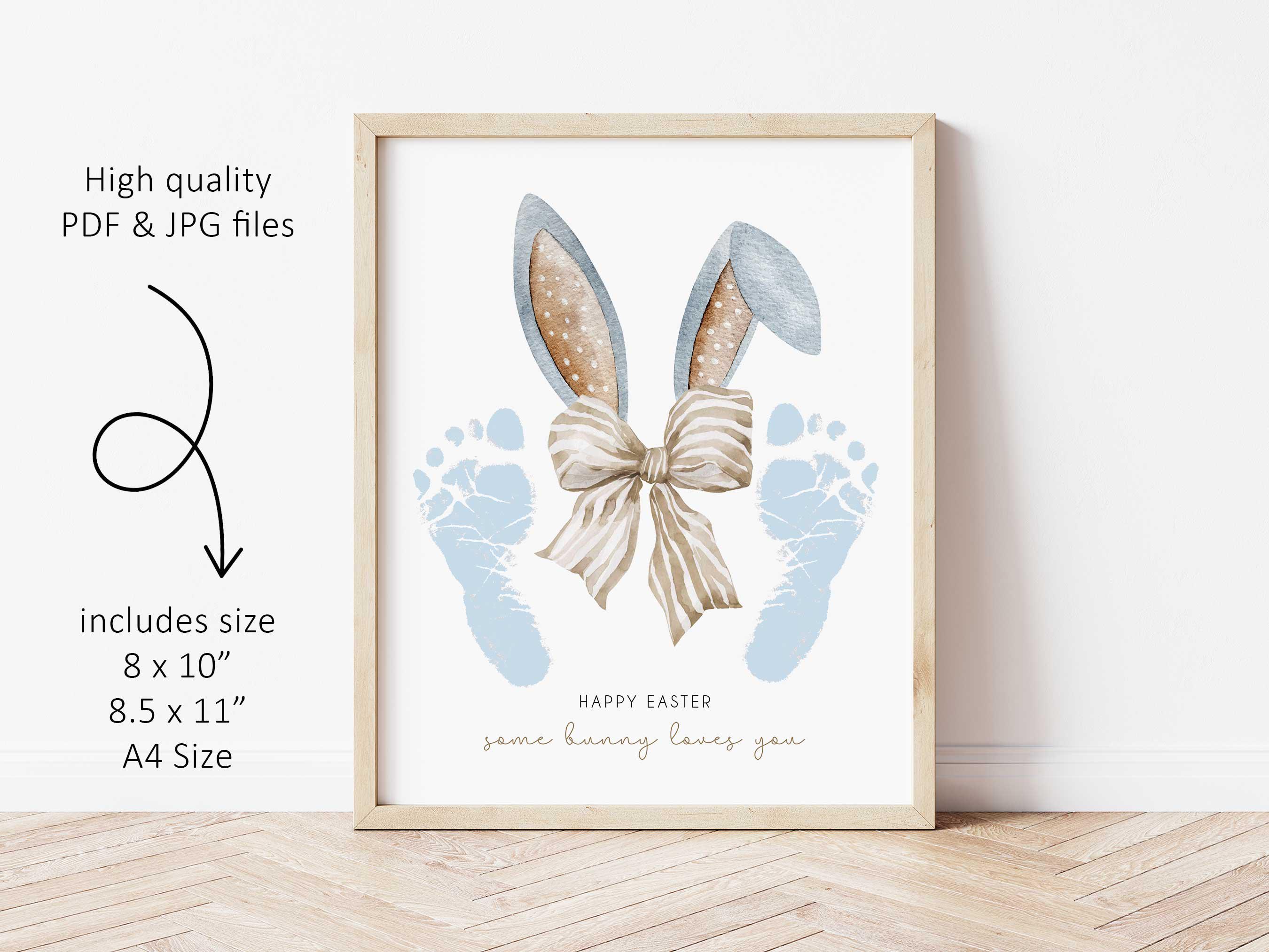 Easter Footprint Craft - Easter Bunny Footprint - First Easter ...
