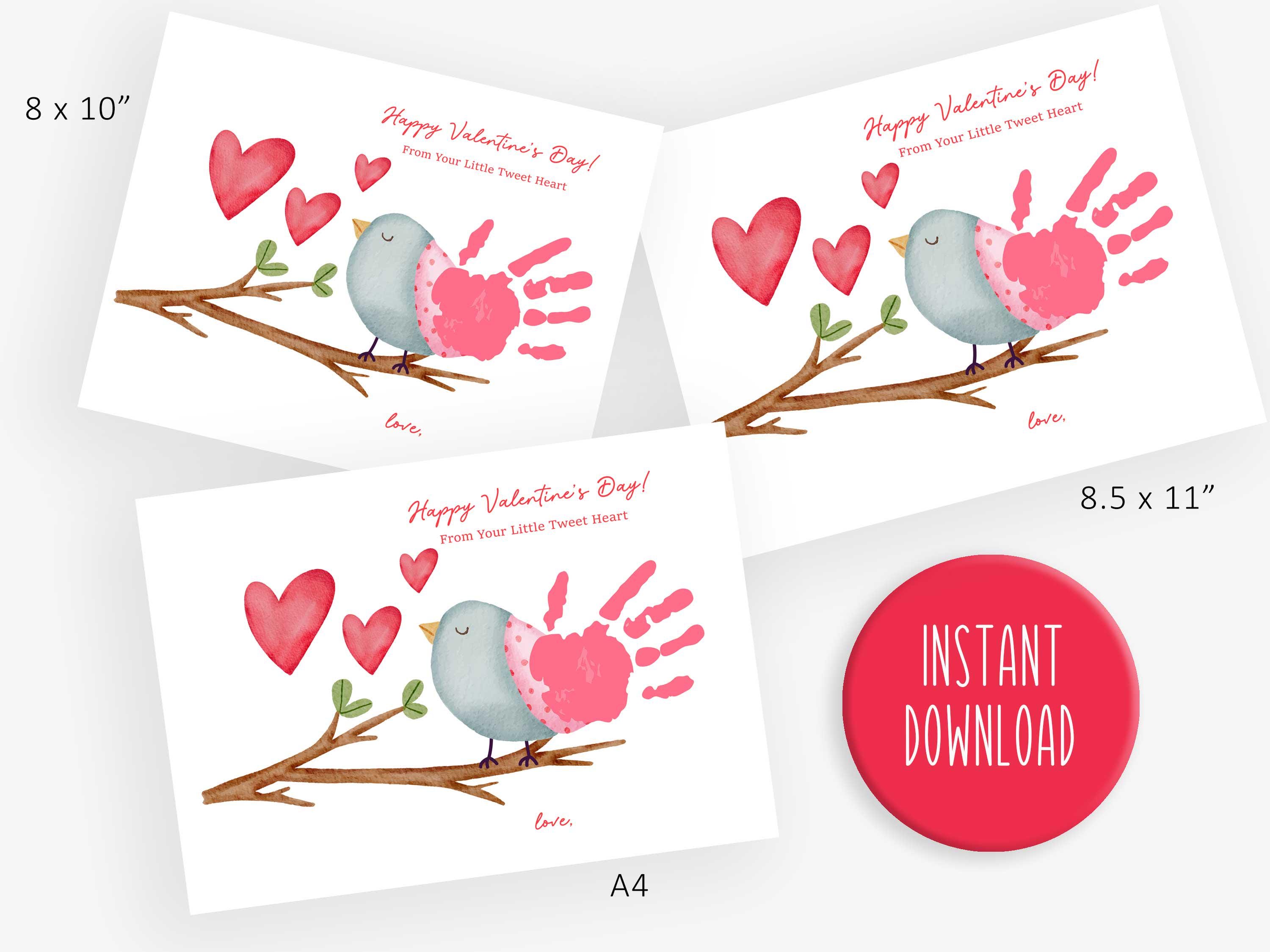 Valentine's Day Handprint - Valentine Handprint - Valentine's Day Craft ...
