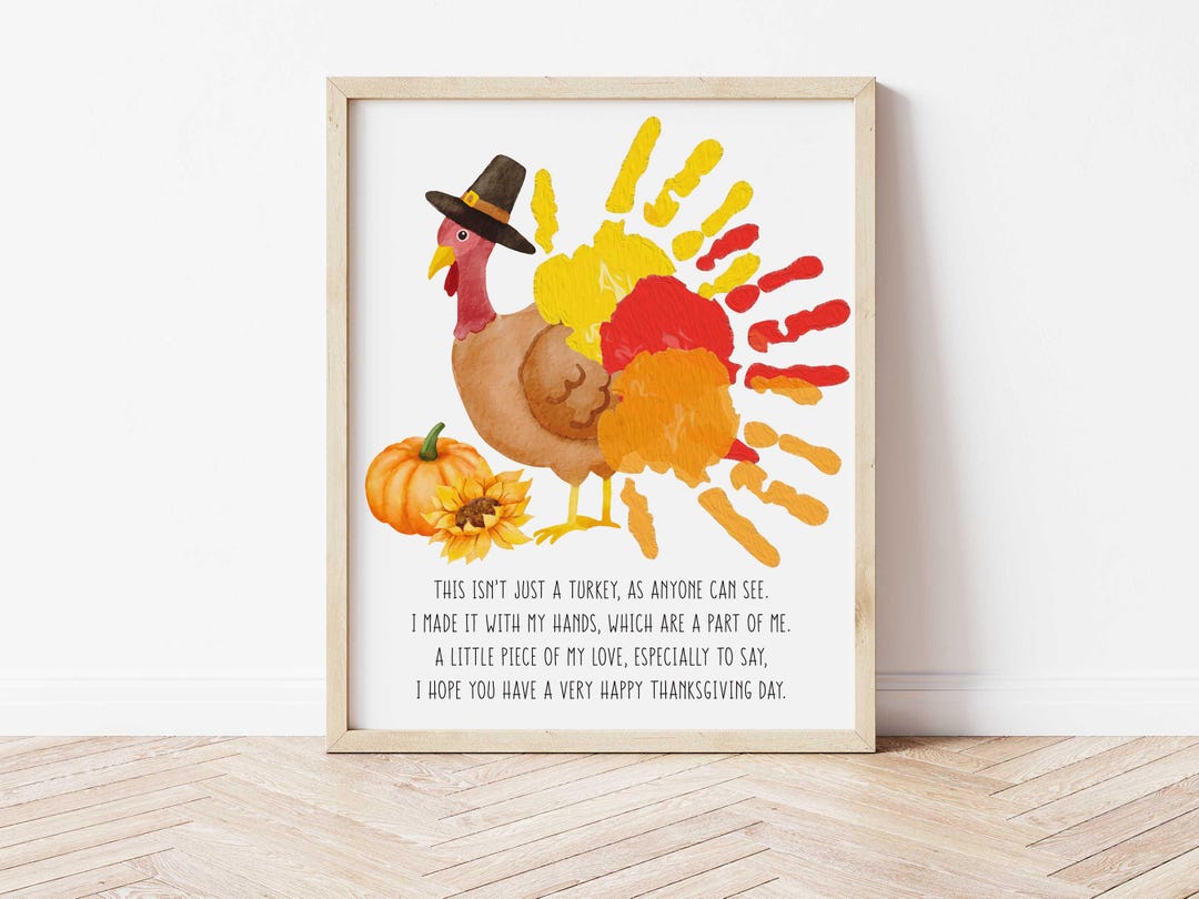 Thanksgiving Handprint Craft - Preschool Thanksgiving Craft - Kids ...