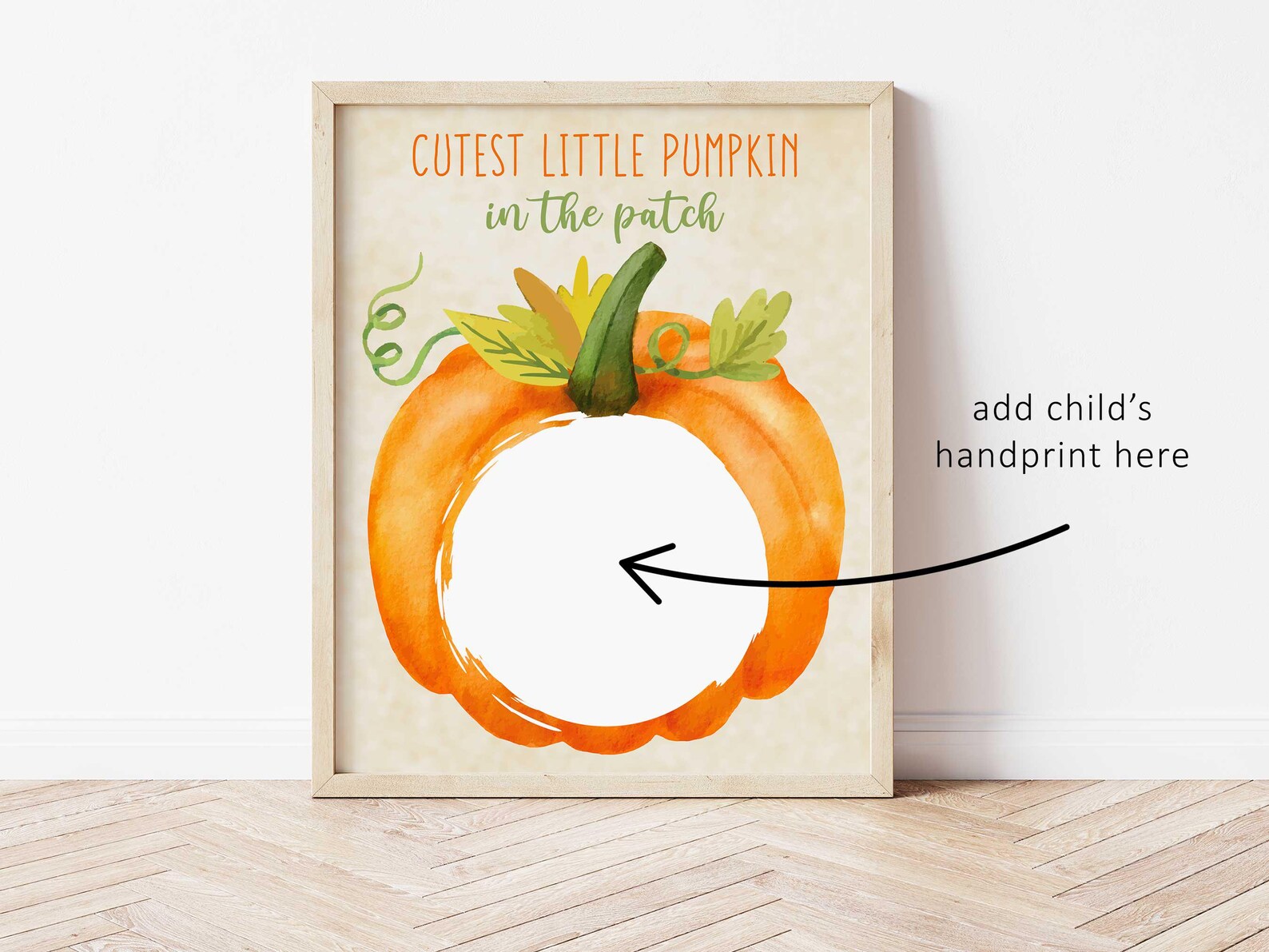 Pumpkin Handprint Craft - Preschool Pumpkin Craft - Halloween Handprint ...