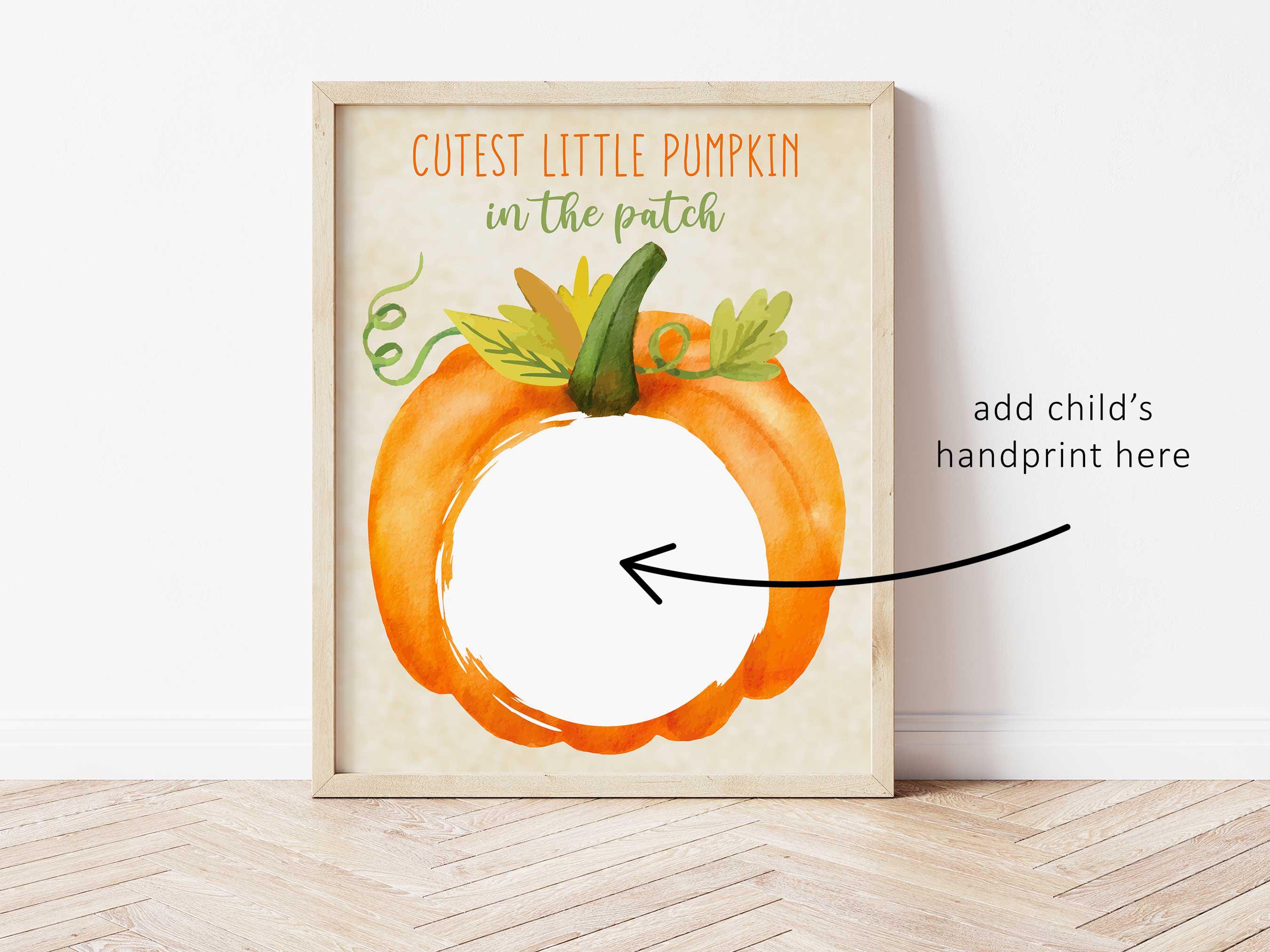 Pumpkin Handprint Craft - Preschool Pumpkin Craft - Halloween Handprint ...