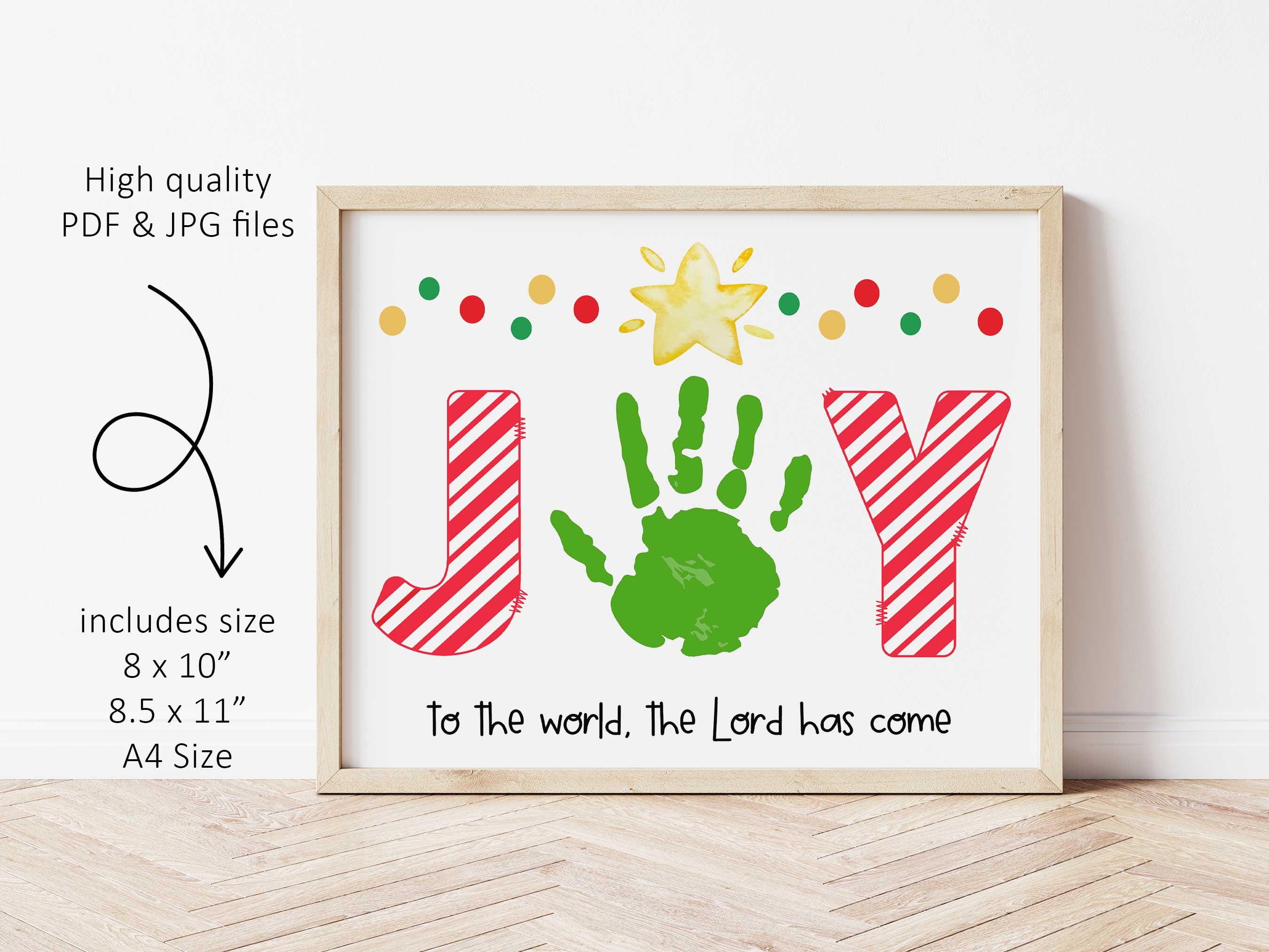 Christmas Handprint Craft - Joy Handprint Craft - Christmas Handprint ...