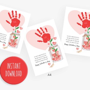Valentine's Day Handprint - Valentine Handprint - Valentine's Day Craft ...