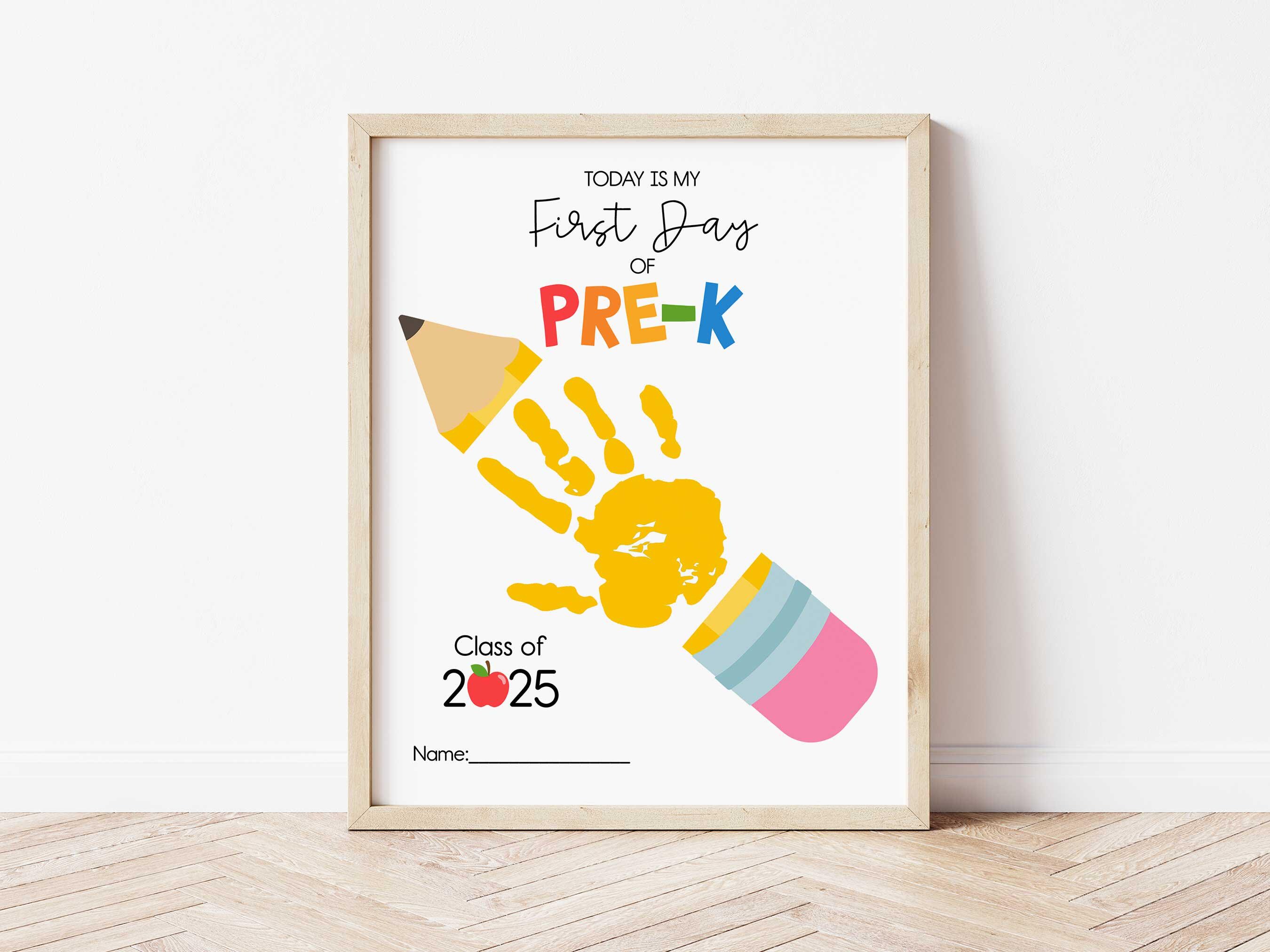 First Day of Preschool Handprint - First Day of Pre K Craft - Preschool ...