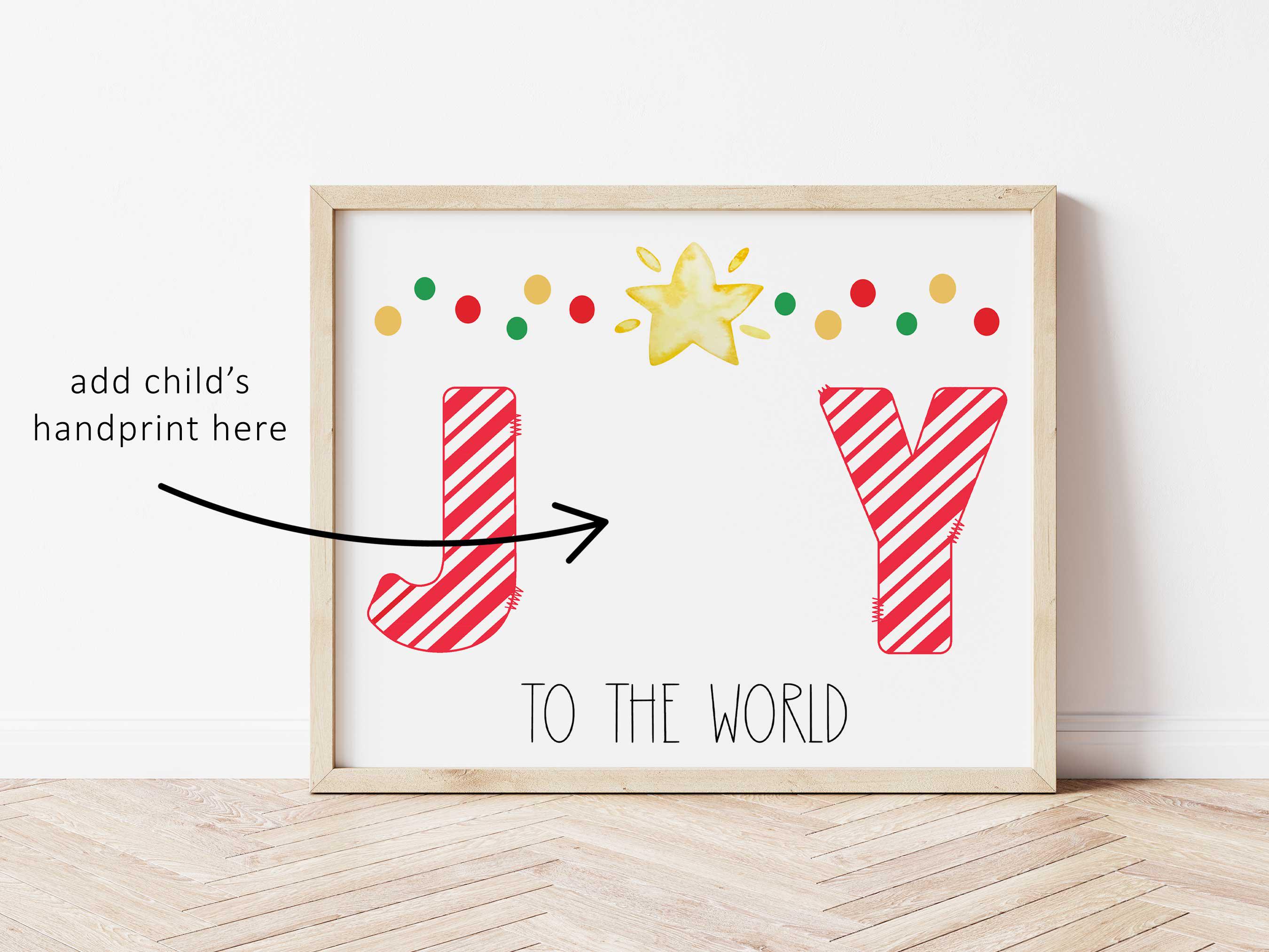 Christmas Handprint Craft - Joy Handprint Craft - Christmas Handprint ...