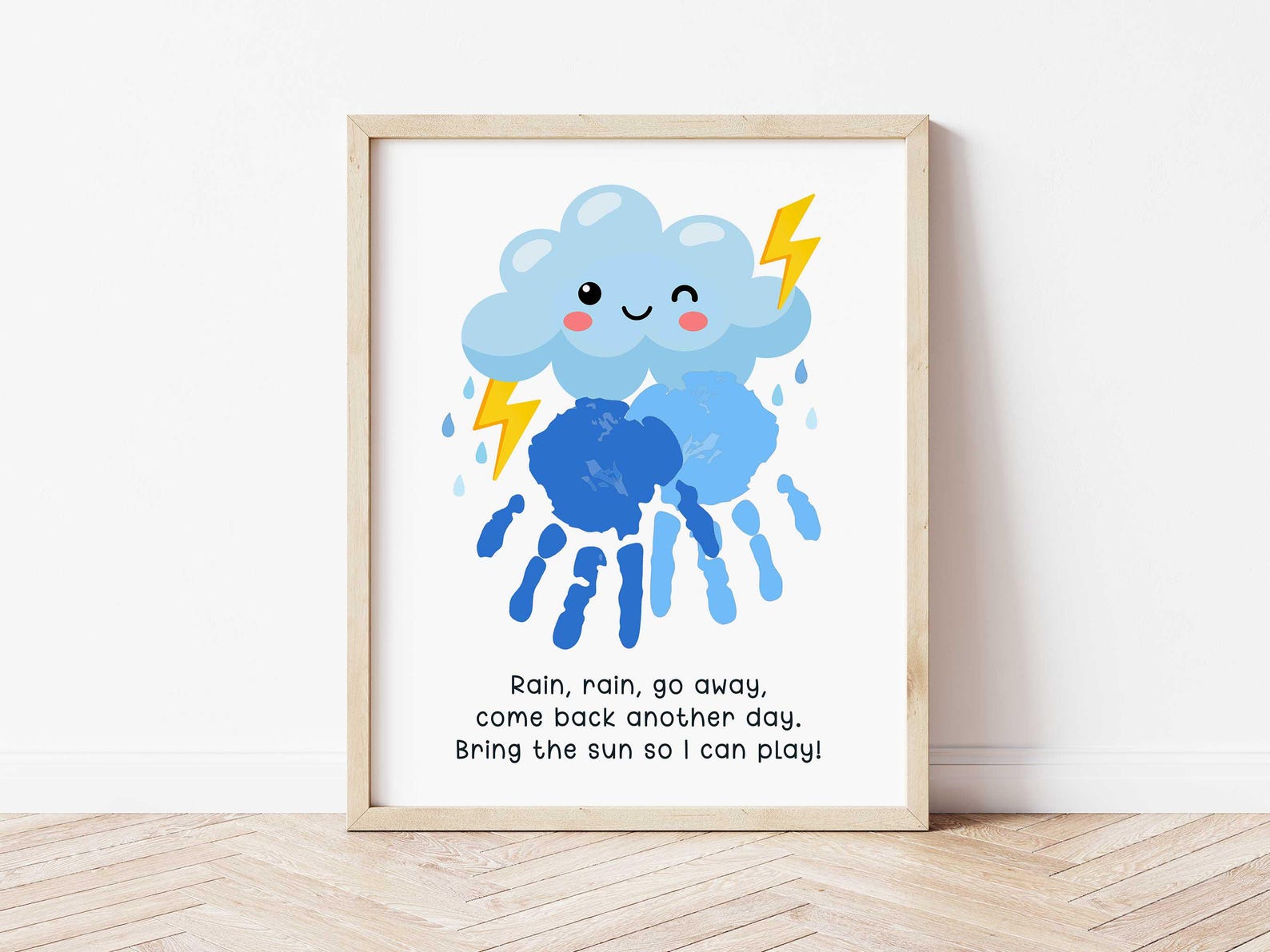 Rain Rain Go Away Handprint | Rainy Day Craft | Preschool and Toddlers ...