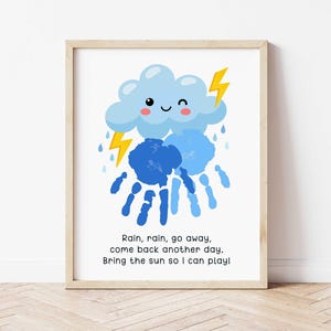 Rain Rain Go Away Handprint | Rainy Day Craft | Preschool and Toddlers ...