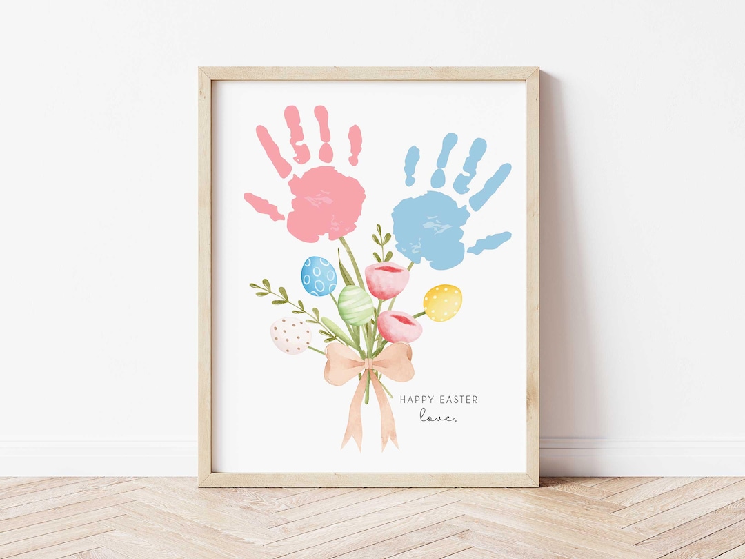 Easter Handprint - Easter Flower Handprint - Easter Flower Craft - Kids ...