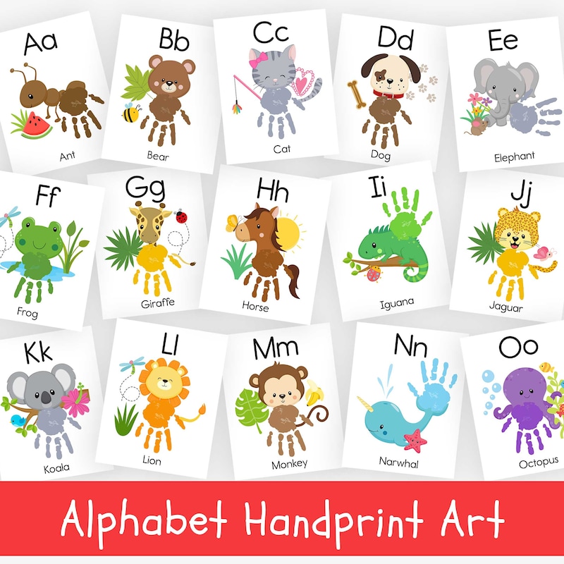 Handprint Alphabet - Etsy