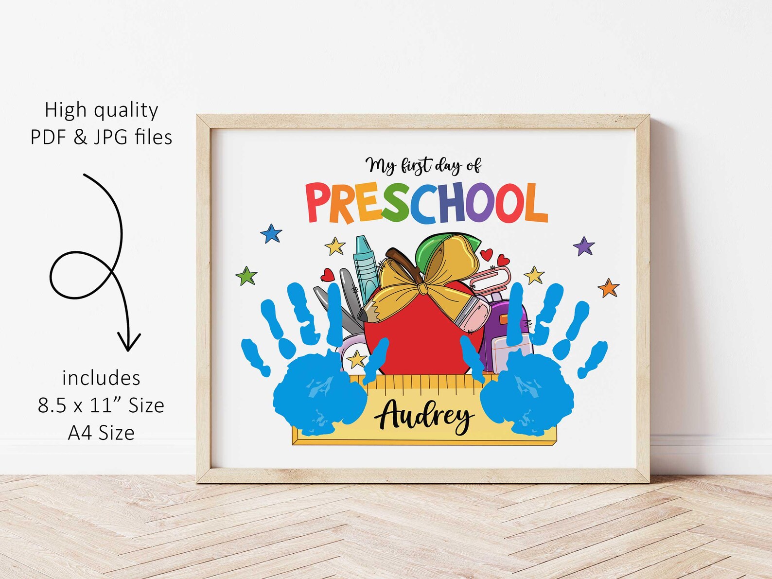 First Day of Preschool Handprint First Day of School Craft Preschool ...