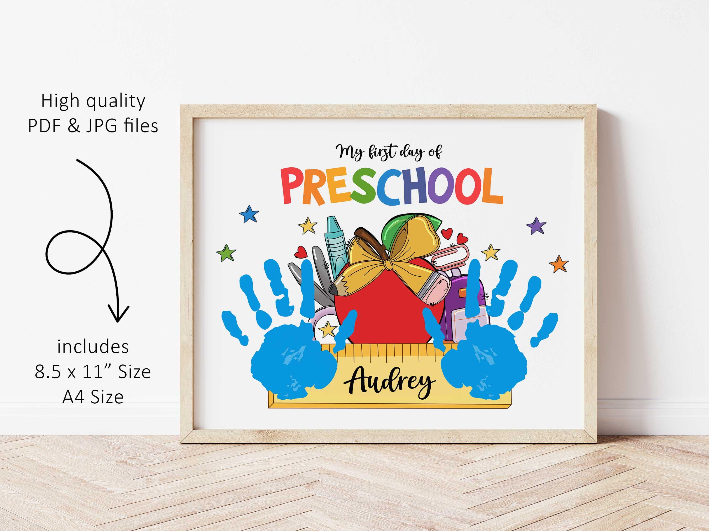 First Day of Preschool Handprint First Day of School Craft Preschool ...