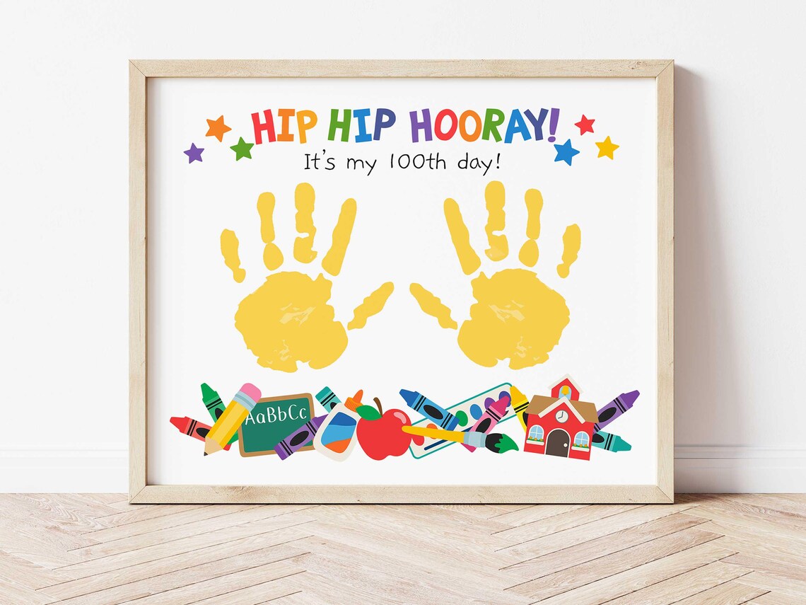 100th Day of School Handprint Craft | Hip Hip Hooray It’s My 100th Day ...