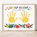 100 Days of School Handprint Art, Printable Handprint Craft Art Poem ...