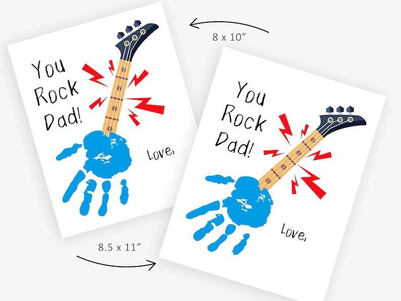 Handprint Craft for Dad Handprint Card for Dad Father's Day Handprint ...