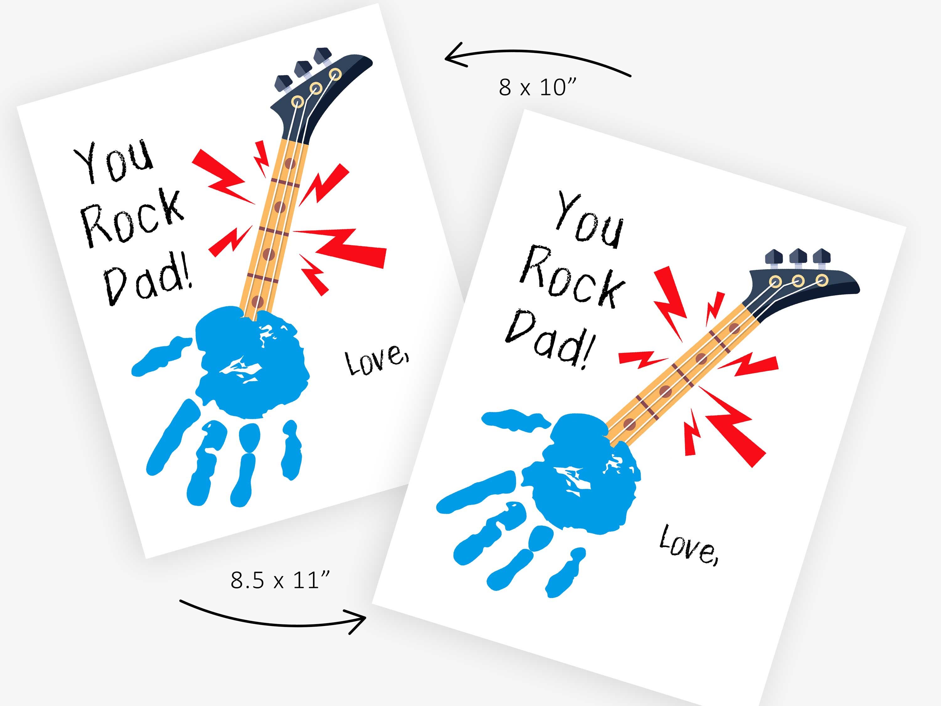Handprint Craft for Dad Handprint Card for Dad Father's Day Handprint ...