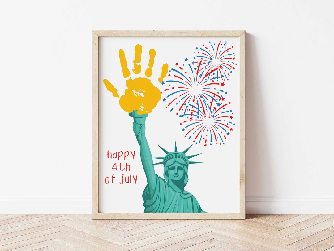 Handprint Art Craft - Fourth of July Craft - Fourth of July Handprint ...
