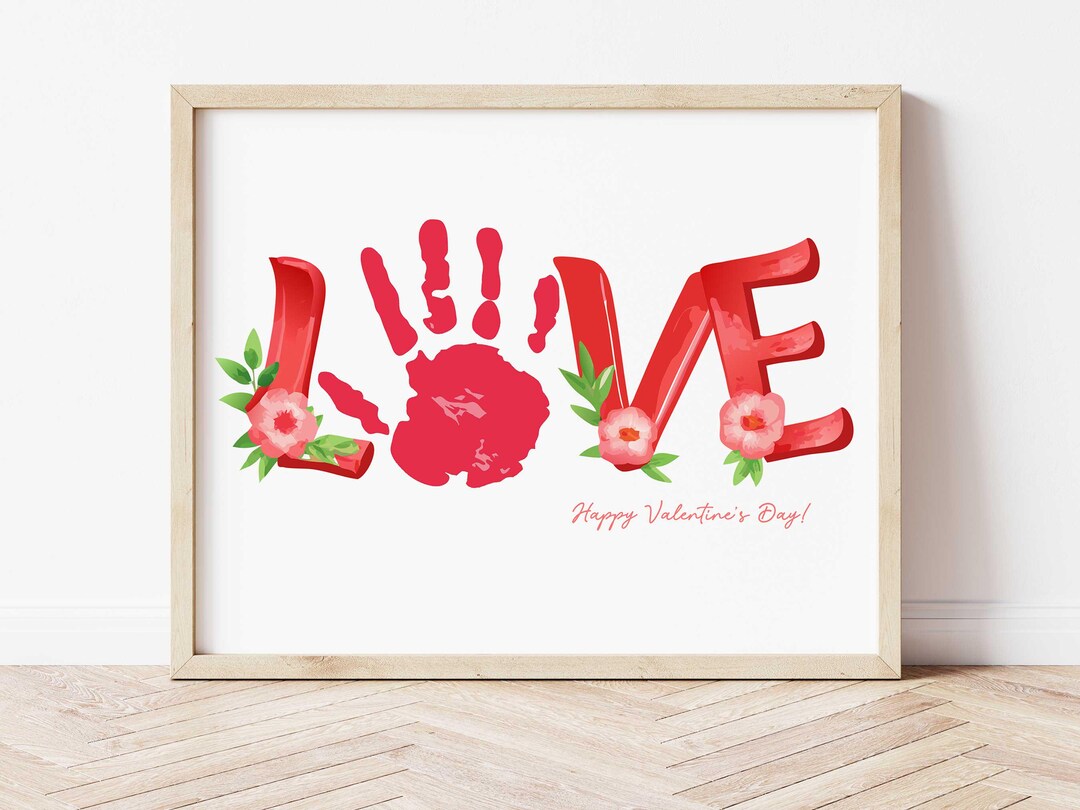 Valentine's Day Handprint - Valentine Handprint - Valentine's Day Craft ...
