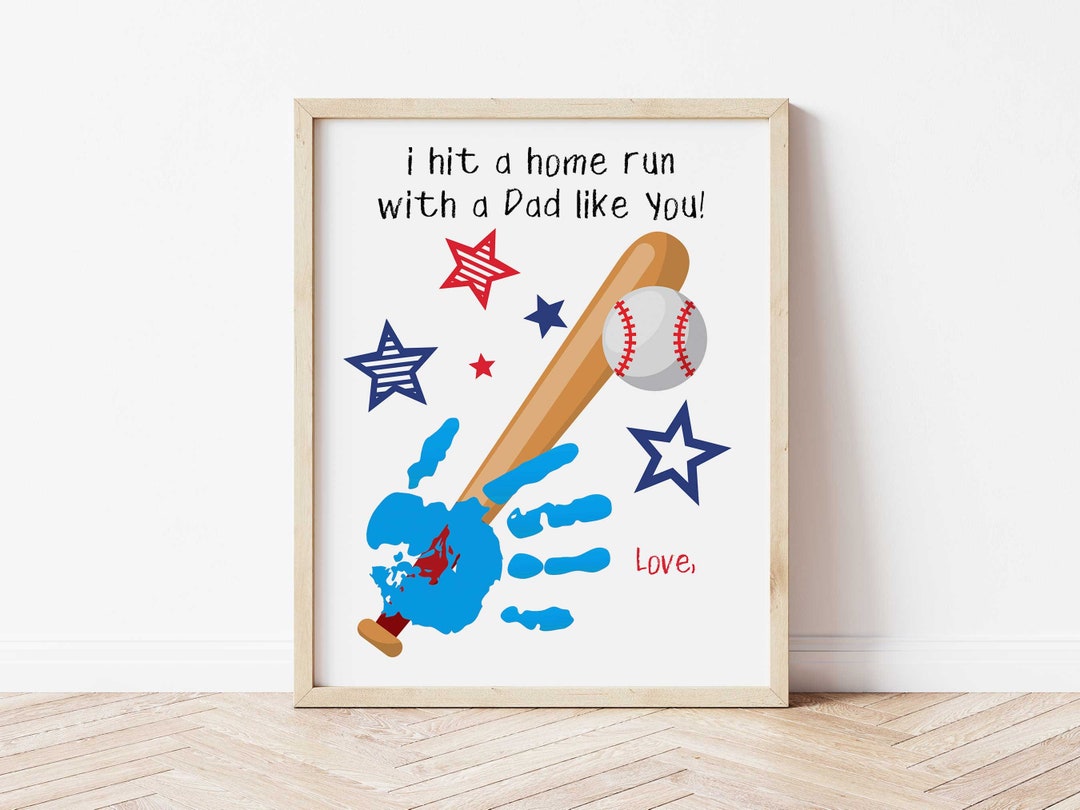 Baseball Handprint Craft - Handprint Card for Dad - Father's Day ...