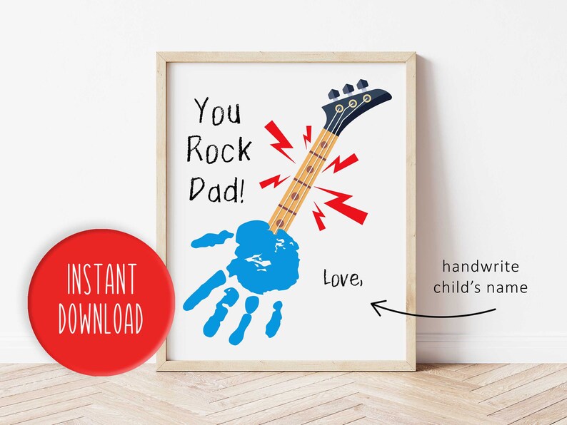 Handprint Craft for Dad - Handprint Card for Dad - Father's Day ...