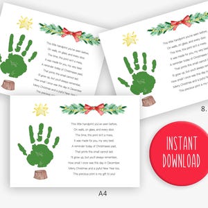 Christmas Handprint Craft - Christmas Handprint Poem - Christmas ...