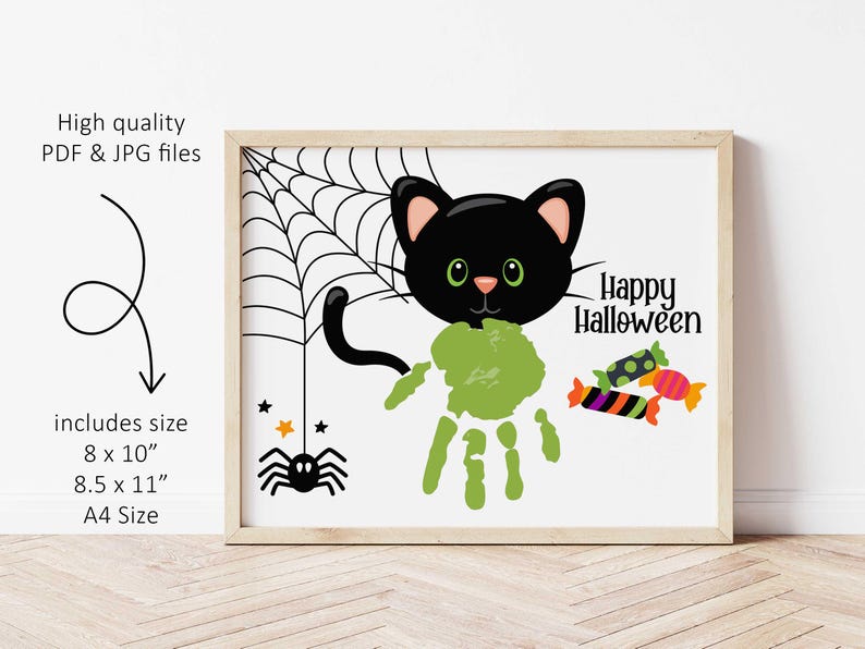 Halloween Handprint Craft - Preschool Halloween Craft - Children's ...