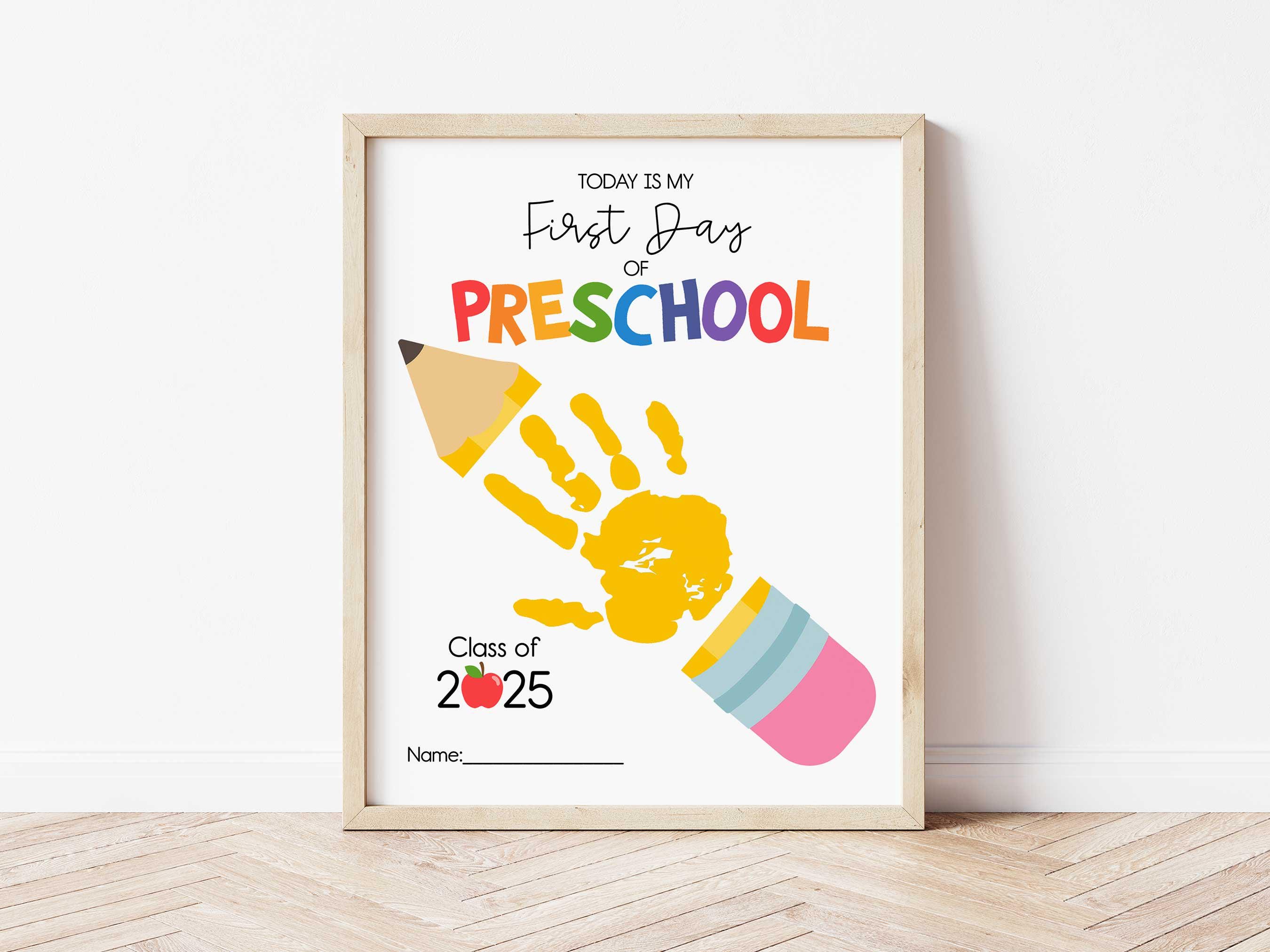 First Day of Preschool Handprint - First Day of School Craft ...