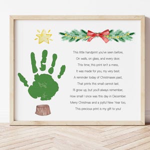 Christmas Handprint Craft - Christmas Handprint Poem - Christmas ...