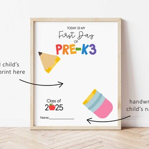 First Day of Pre K3 Handprint - Preschool Handprint Craft - First Day ...