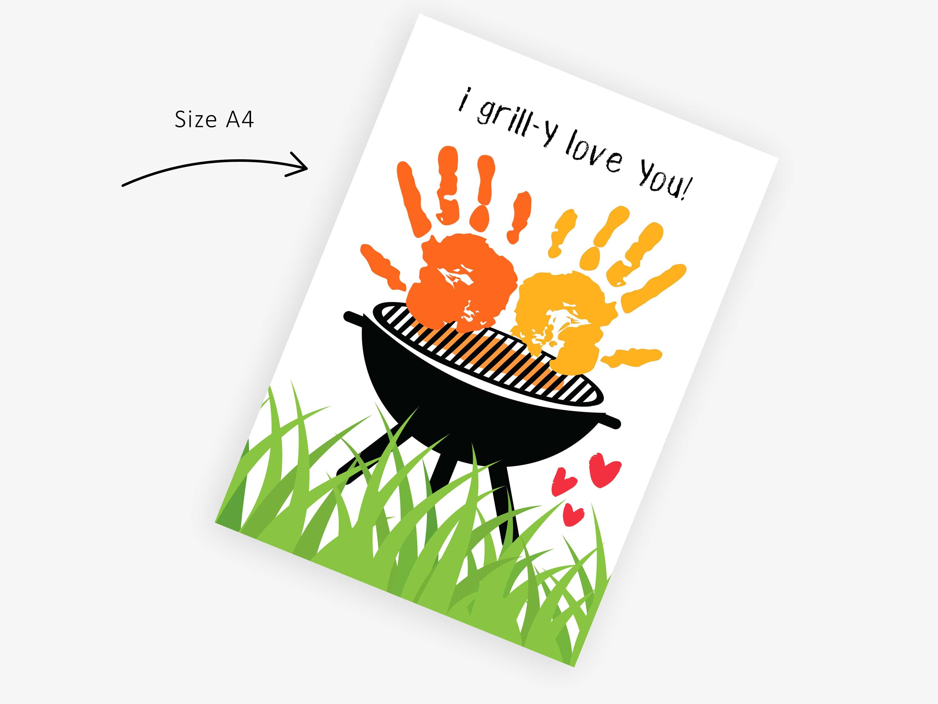 Handprint Craft for Dad - Handprint Card for Dad - Father's Day ...