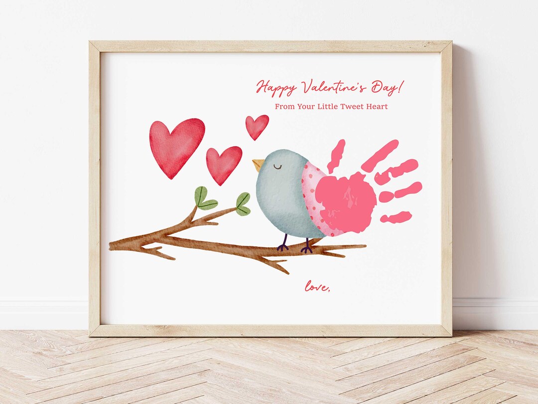 Valentine's Day Handprint - Valentine Handprint - Valentine's Day Craft ...