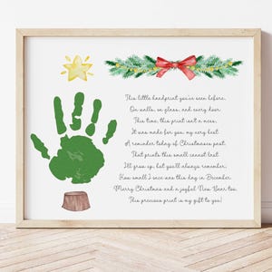 Christmas Handprint Craft - Christmas Handprint Poem - Christmas ...