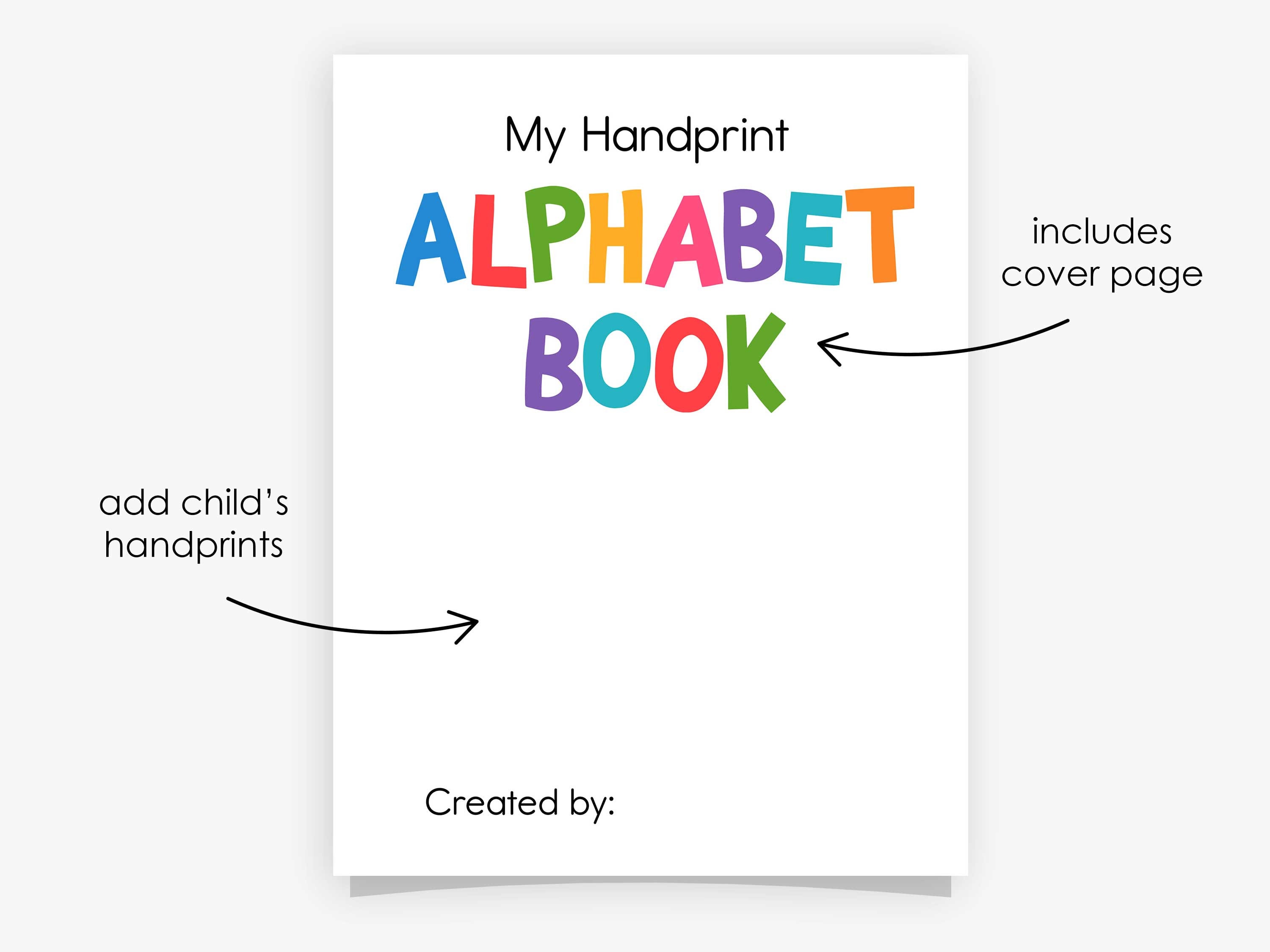 Alphabet Handprint Craft - Handprint Alphabet Book - Handprint Memory ...