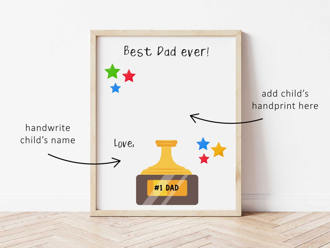 Handprint Craft for Dad Handprint Card for Dad Father's Day Handprint ...
