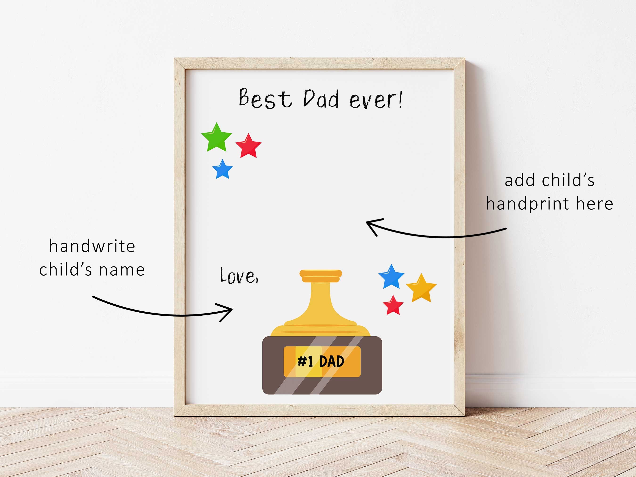 Handprint Craft for Dad - Handprint Card for Dad - Father's Day ...