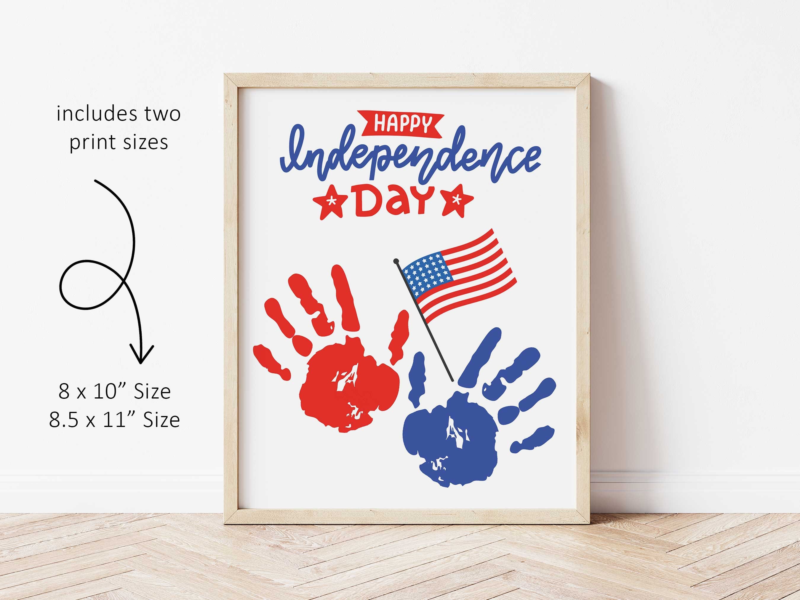 Handprint Art Craft - Fourth of July Craft - Fourth of July Handprint ...