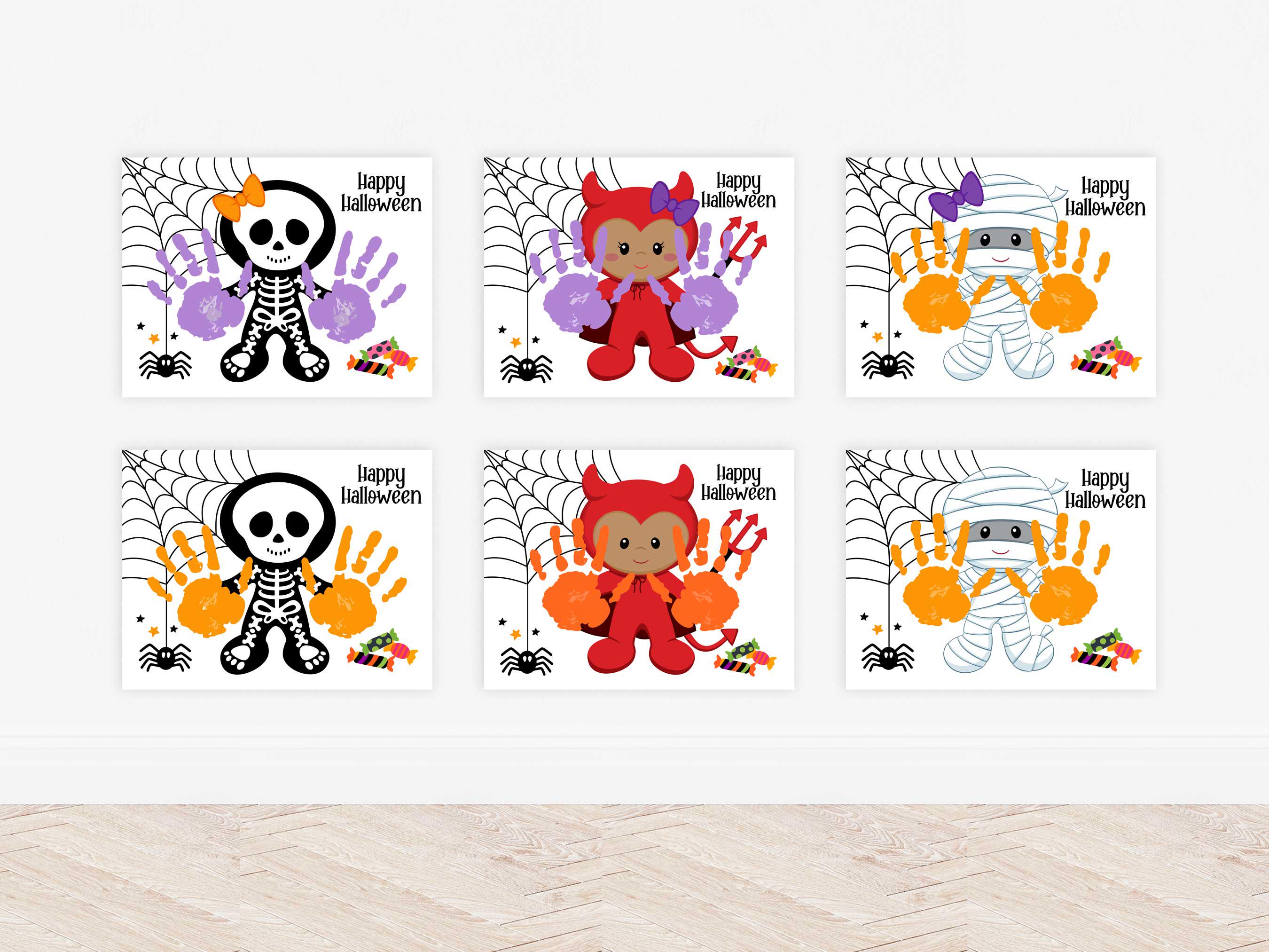Halloween Handprint Craft - Preschool Halloween Craft - Children's ...