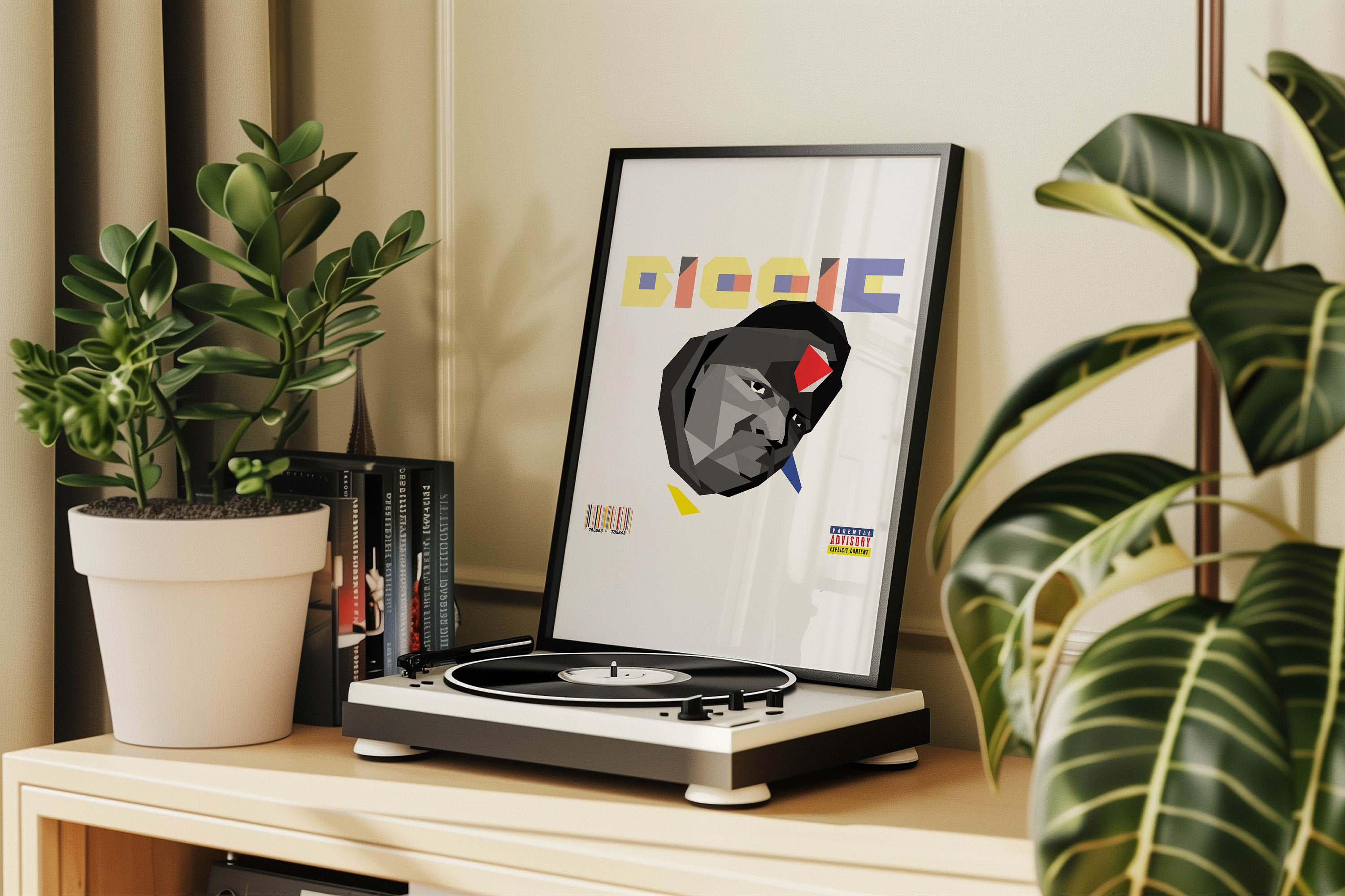 Biggie Print ALBUM COVER Hip Hop Rapper Wall ART, Compton Album Print ...