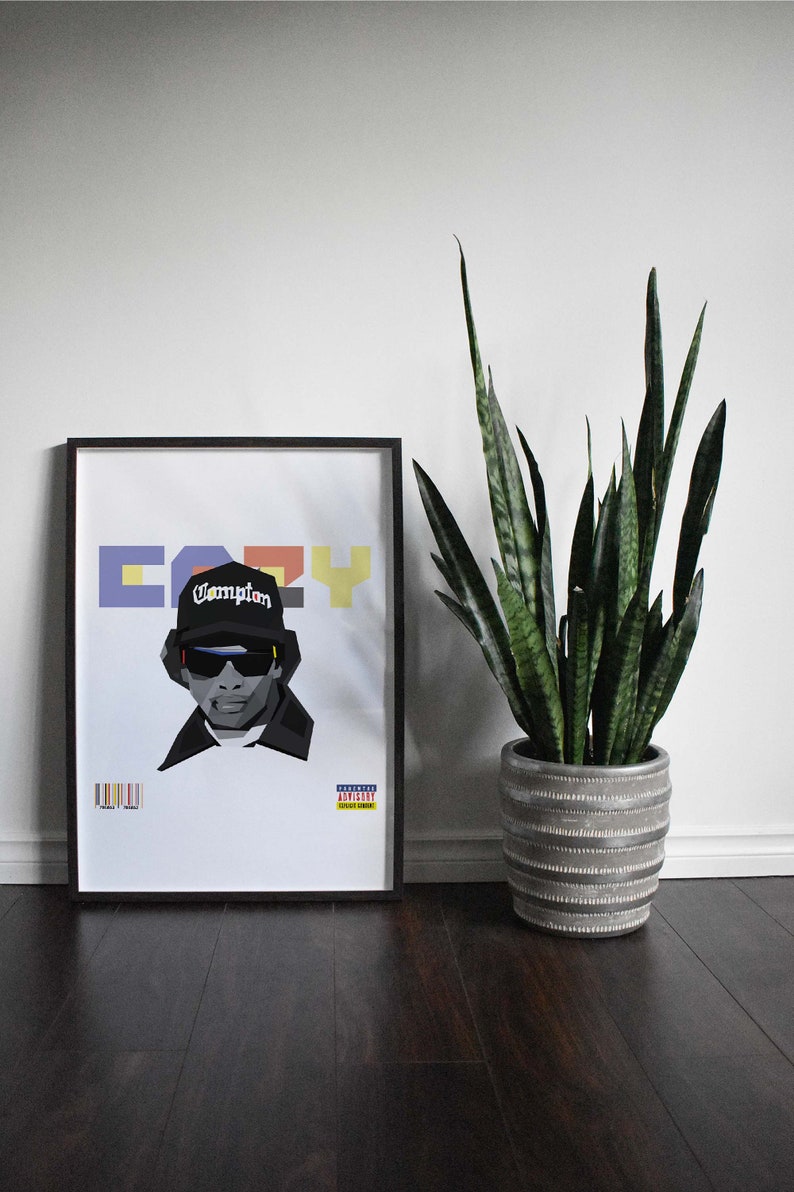 Eazy E Print ALBUM COVER Hip Hop Rapper Wall ART, Compton Album Print ...