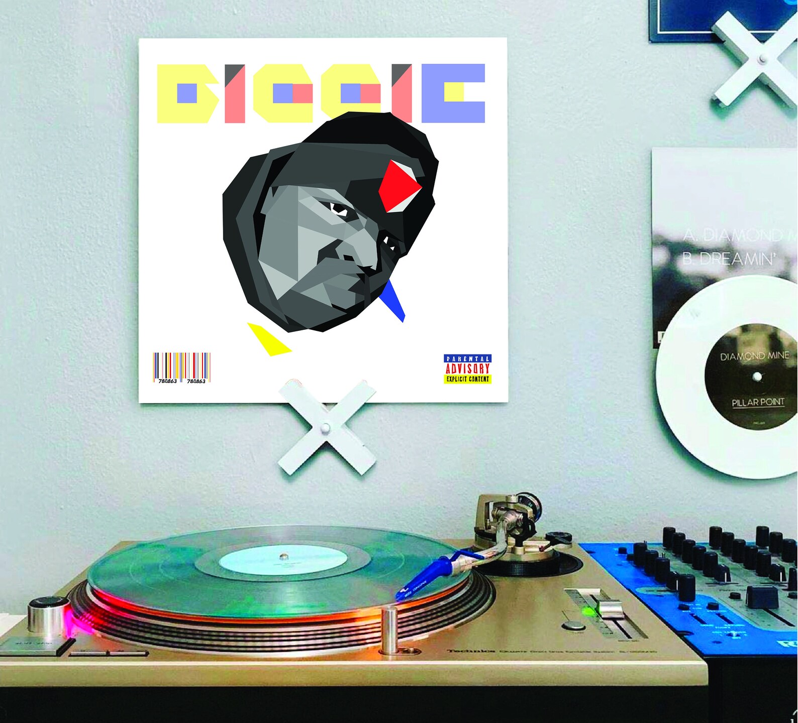 Biggie Print ALBUM COVER Hip Hop Rapper Wall ART, Compton Album Print ...